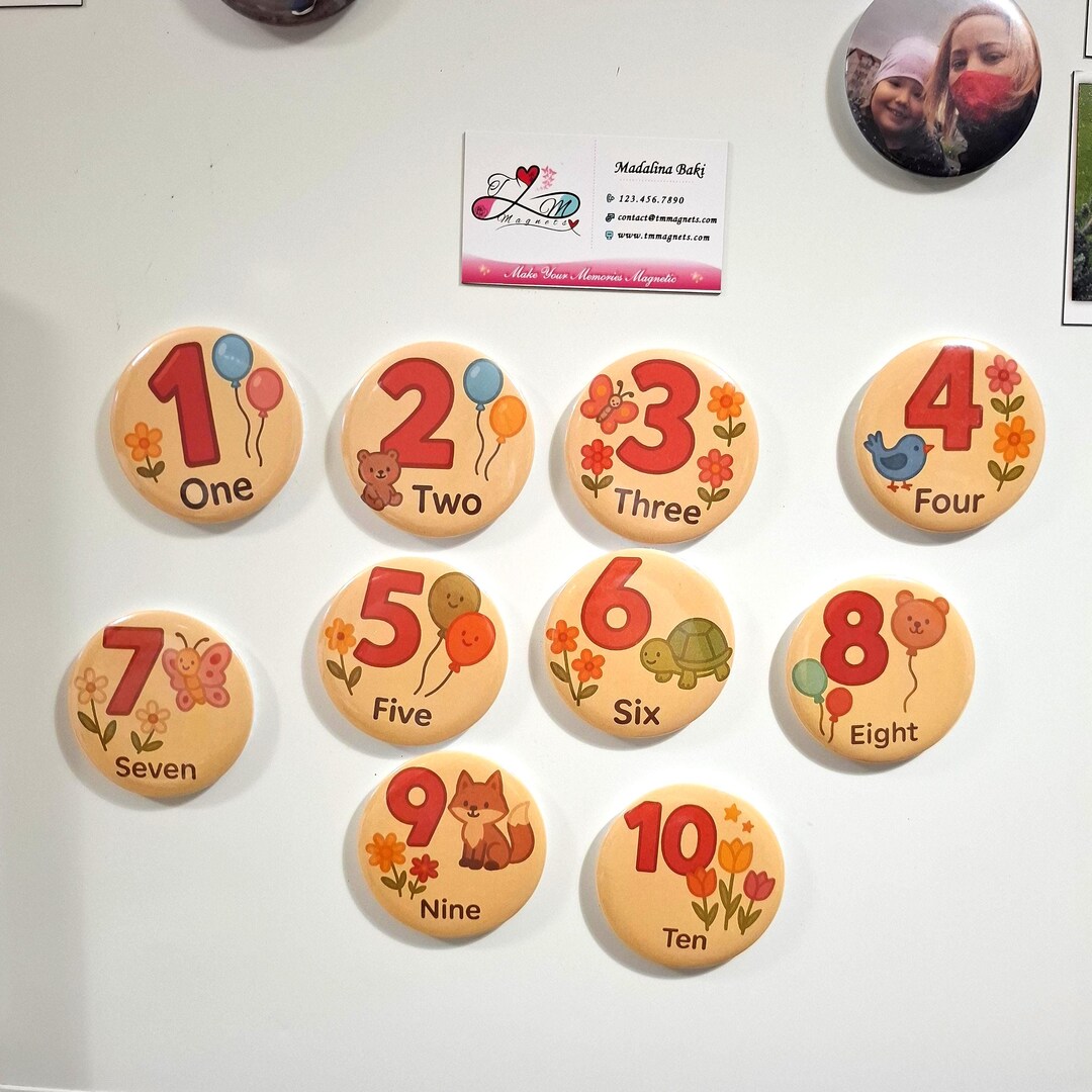 Number Fridge Magnets 1-10 – Educational Toys - Kitchen Decor - Etsy