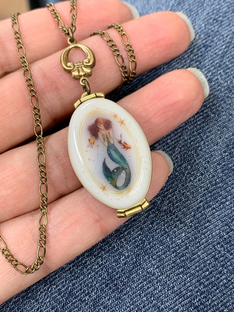 Mermaid Locket 4 Photos Vintage Style Locket/birthday Gift/ - Etsy