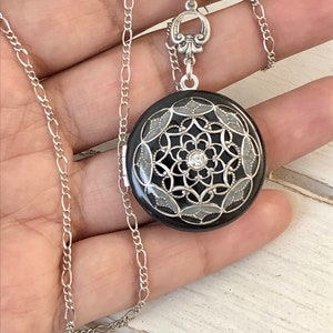 Vintage Style Ornate Locket - Silver Tone/wedding Necklace/anniversary ...