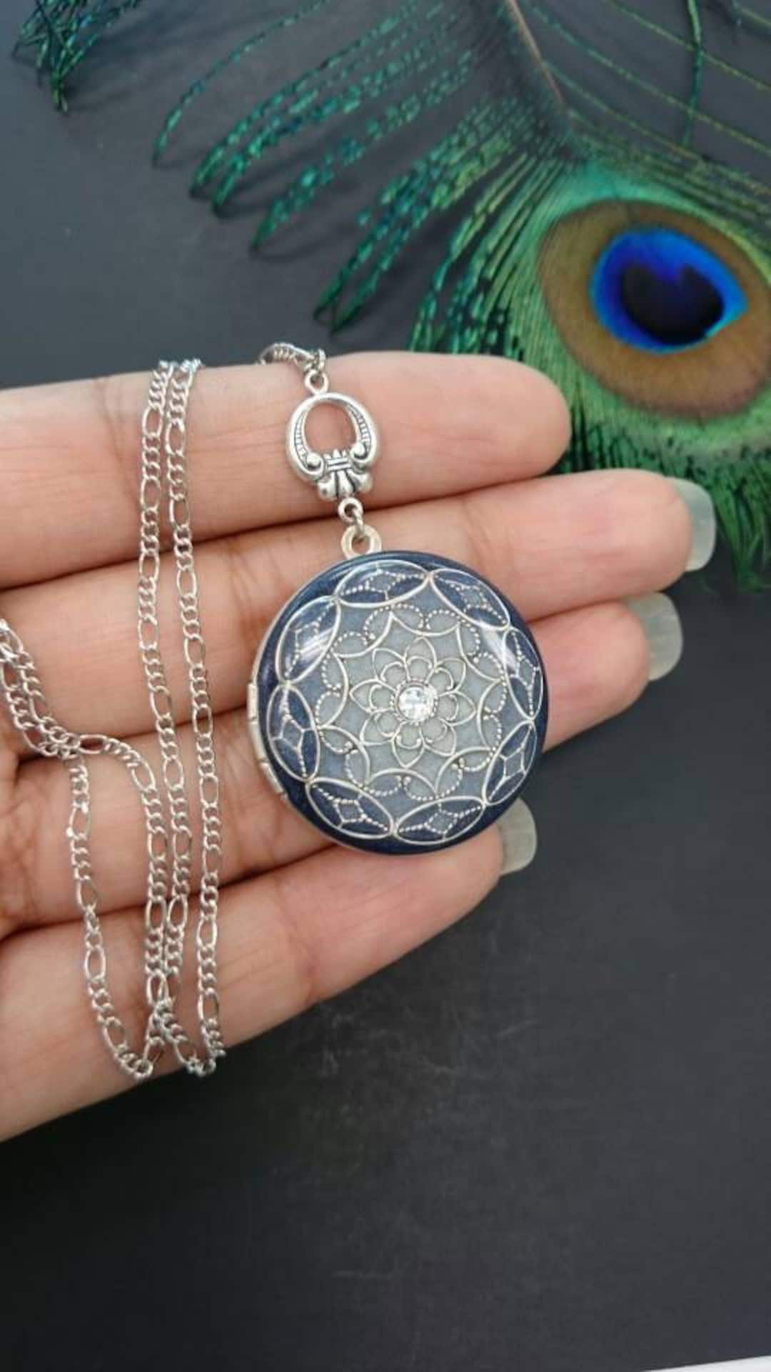 Vintage Style Ornate Locket - Silver Tone/wedding Necklace/anniversary ...