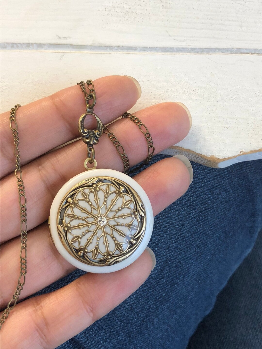 Vintage Style Ornate Locket /wedding Necklace/anniversary/bridesmaid ...