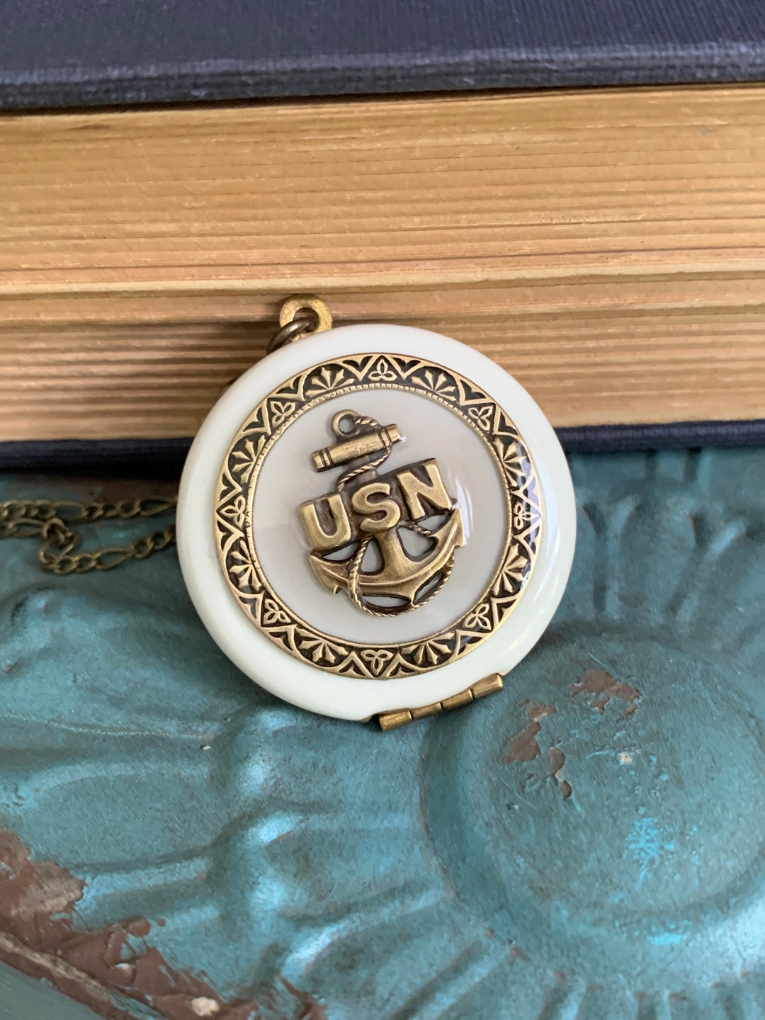 U.S. Navy Antique Style Locket /wedding Gift /anniversary/bridesmaid ...