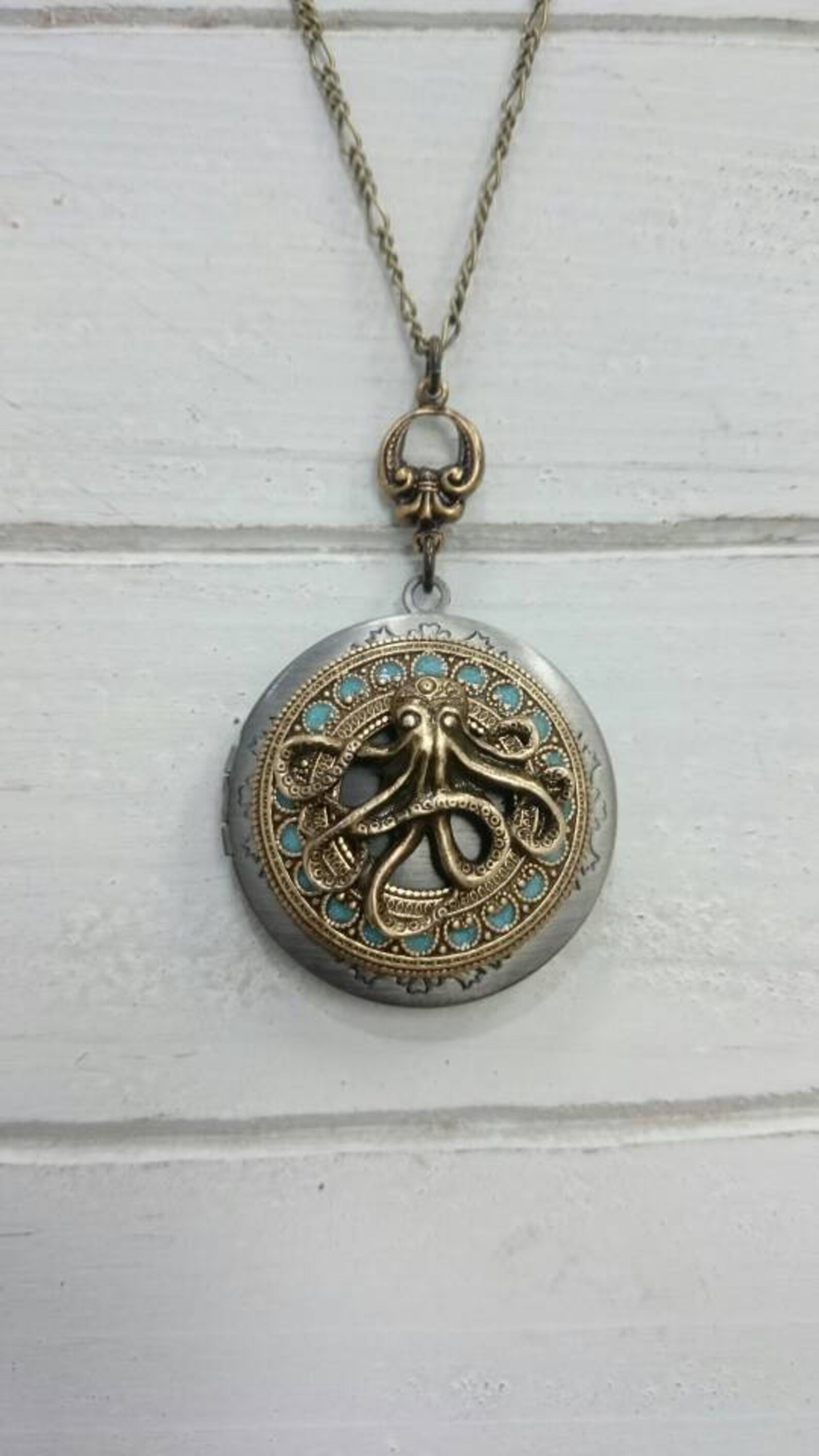 Octopus Locket Necklace Anniversary Bride Bridesmaid Gift - Etsy