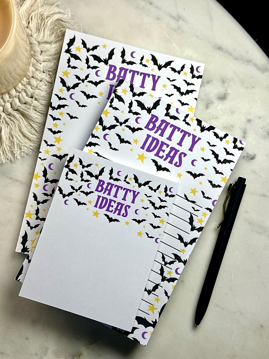 Batty Ideas Notepad | Spooky Cute Bat Stationery | Halloween Themed To ...