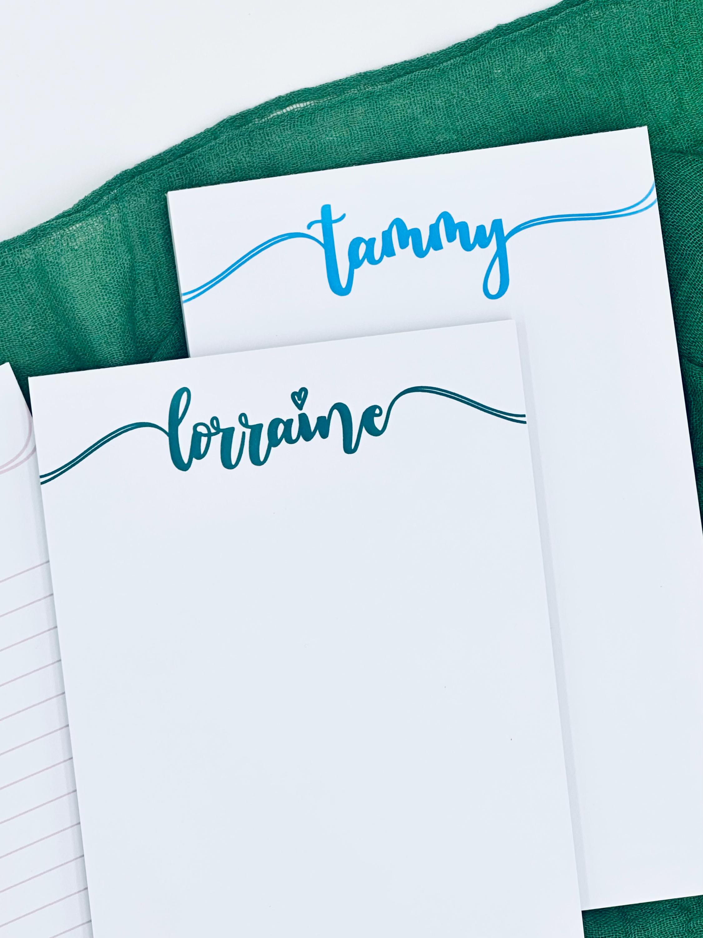 Personalized Cursive Name Notepad: A5 Tear Away To-do List - Etsy
