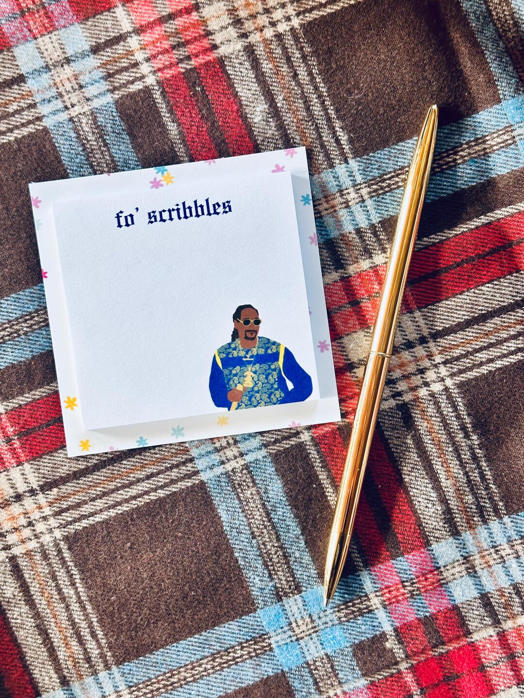 Fo’ Scribbles - Hip-hop Inspired, 50 Page Sticky Note Pad, Rap Lover Office Humor, Co Worker ...