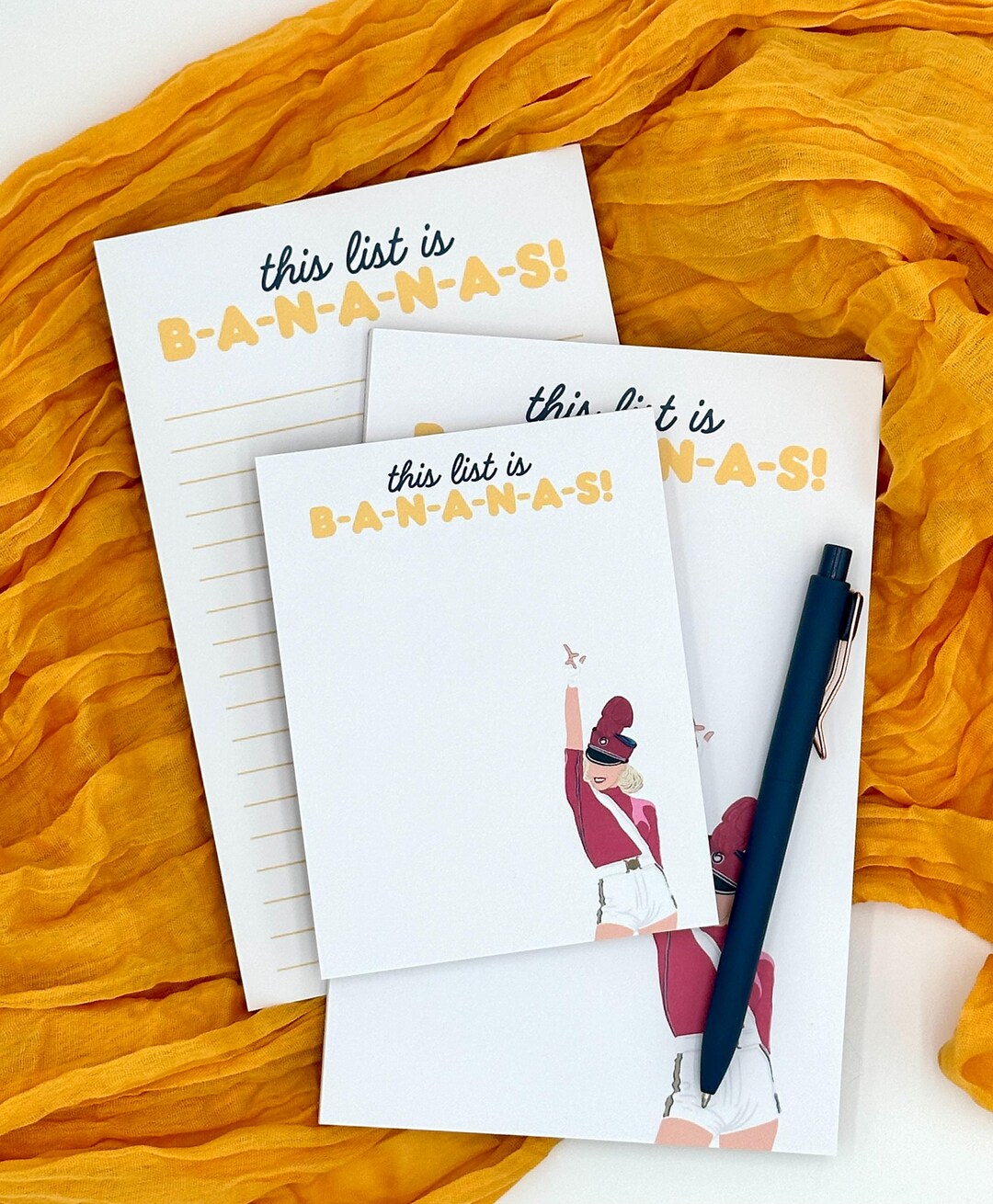 This List Is Crazy Notepad Funny Bananas Cute Stationery Pop Culture