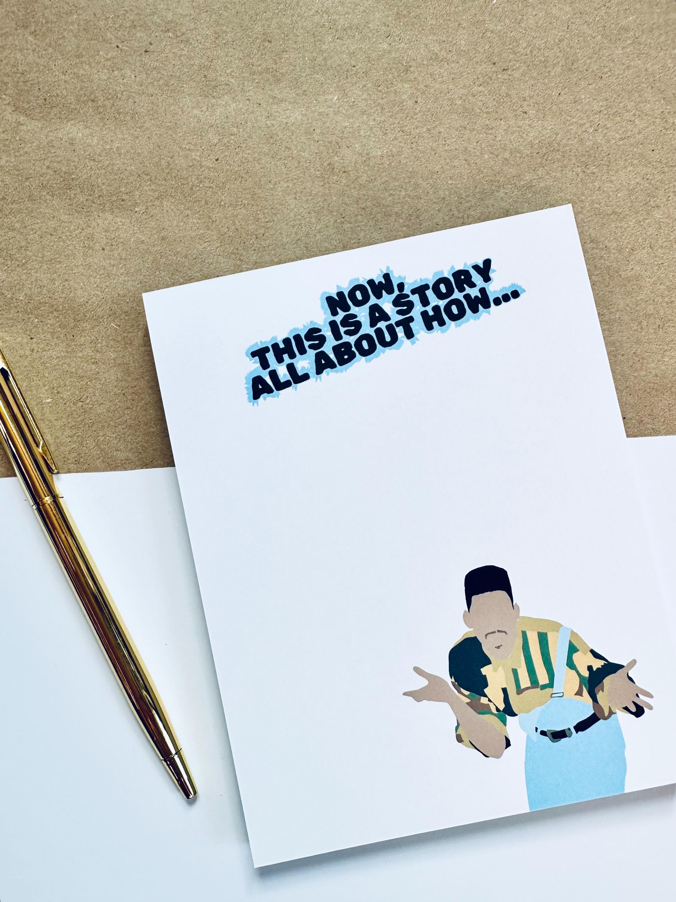 West Philly Story Notepad Half & Quarter Letter, 50 Page Notepad, Pop ...