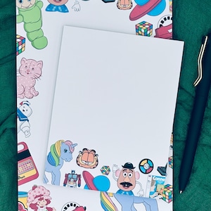 Retro 80s 90s Notepad, Nostalgic Cartoon & Toy-inspired Office ...