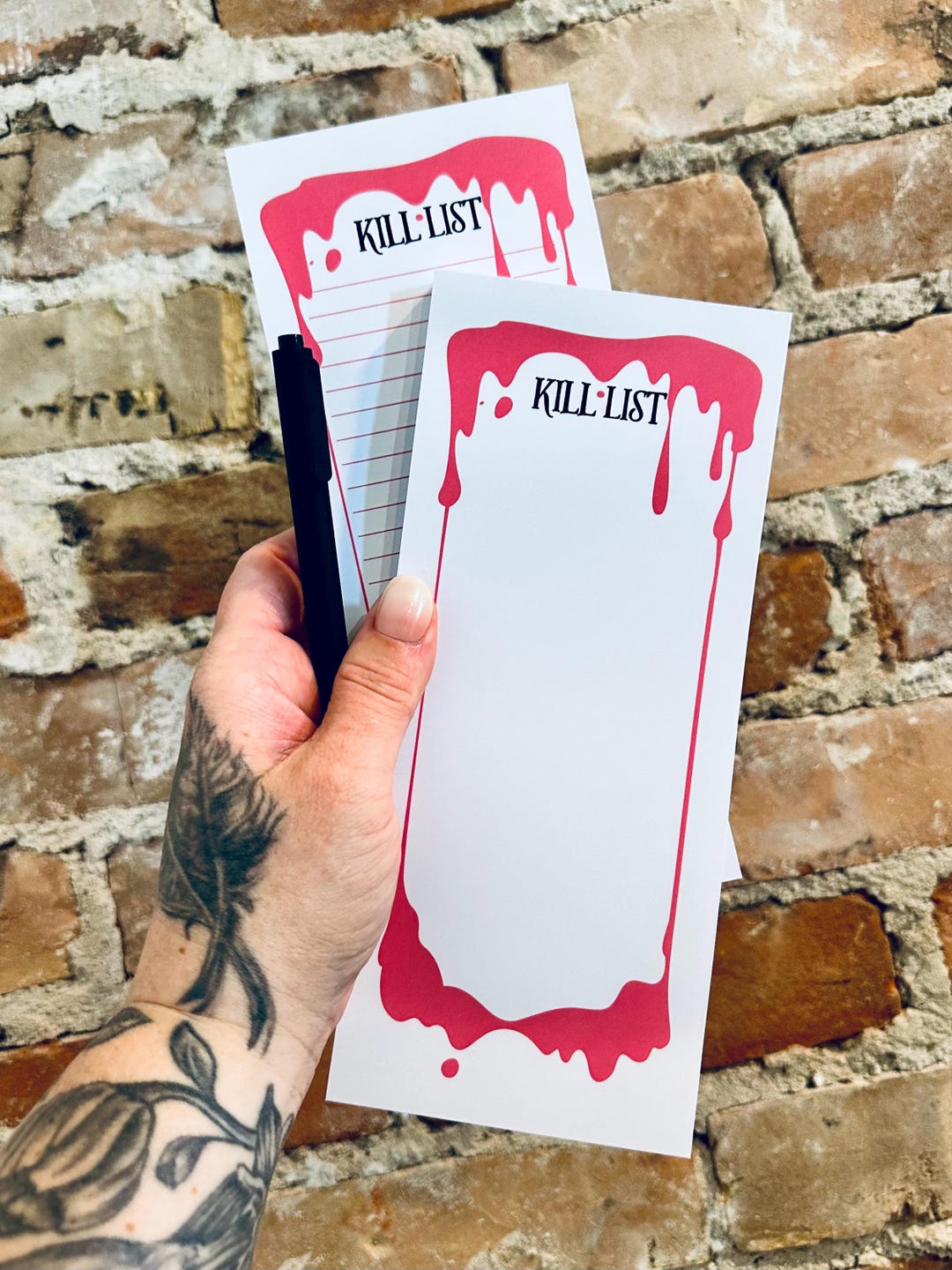 Kill List Notepad, Bloody Fun Halloween List Pad, Horror Fan Home Decor ...