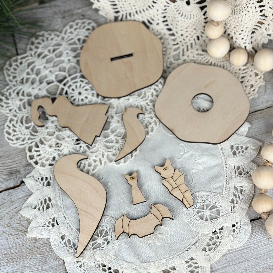 MINI DIY Witch Hat Brim Crows and Bats Kit | Cute Halloween Witch Kit ...