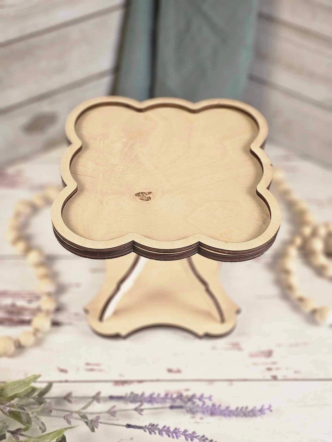 DIY Rustic Farmhouse Display Stand Kit | Small Tiered Tray Stand | DIY ...