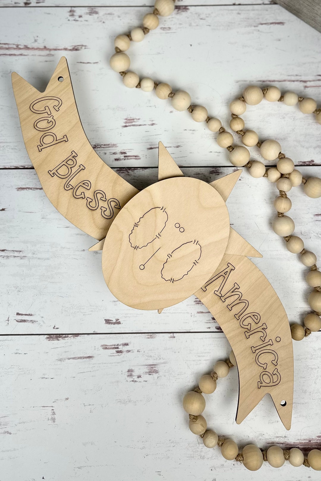 Prim Lady Liberty Banner DIY Kit Rustic 4th of July Decor Primitive ...