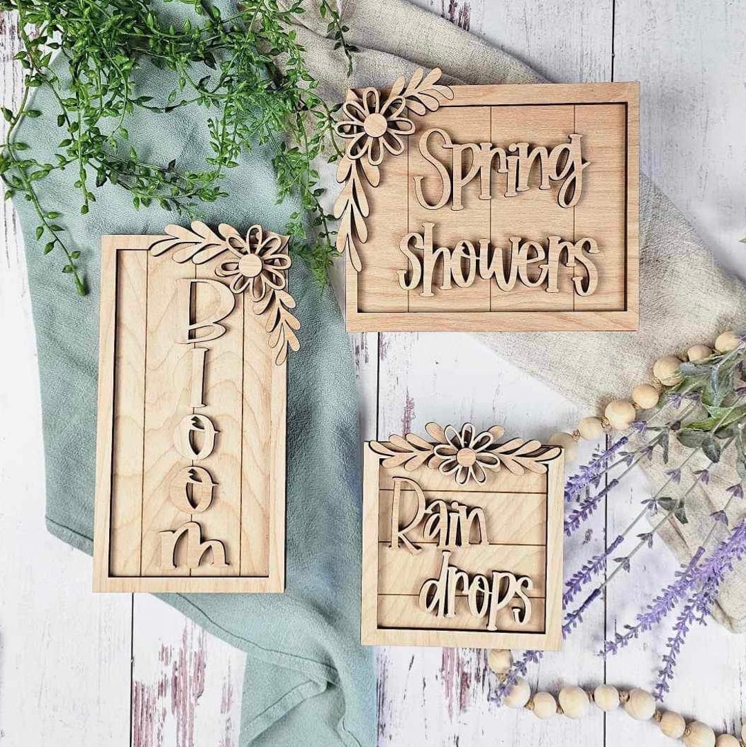 A Trio of Spring Signs DIY Kit | Spring DIY Sign Kits | Modern ...