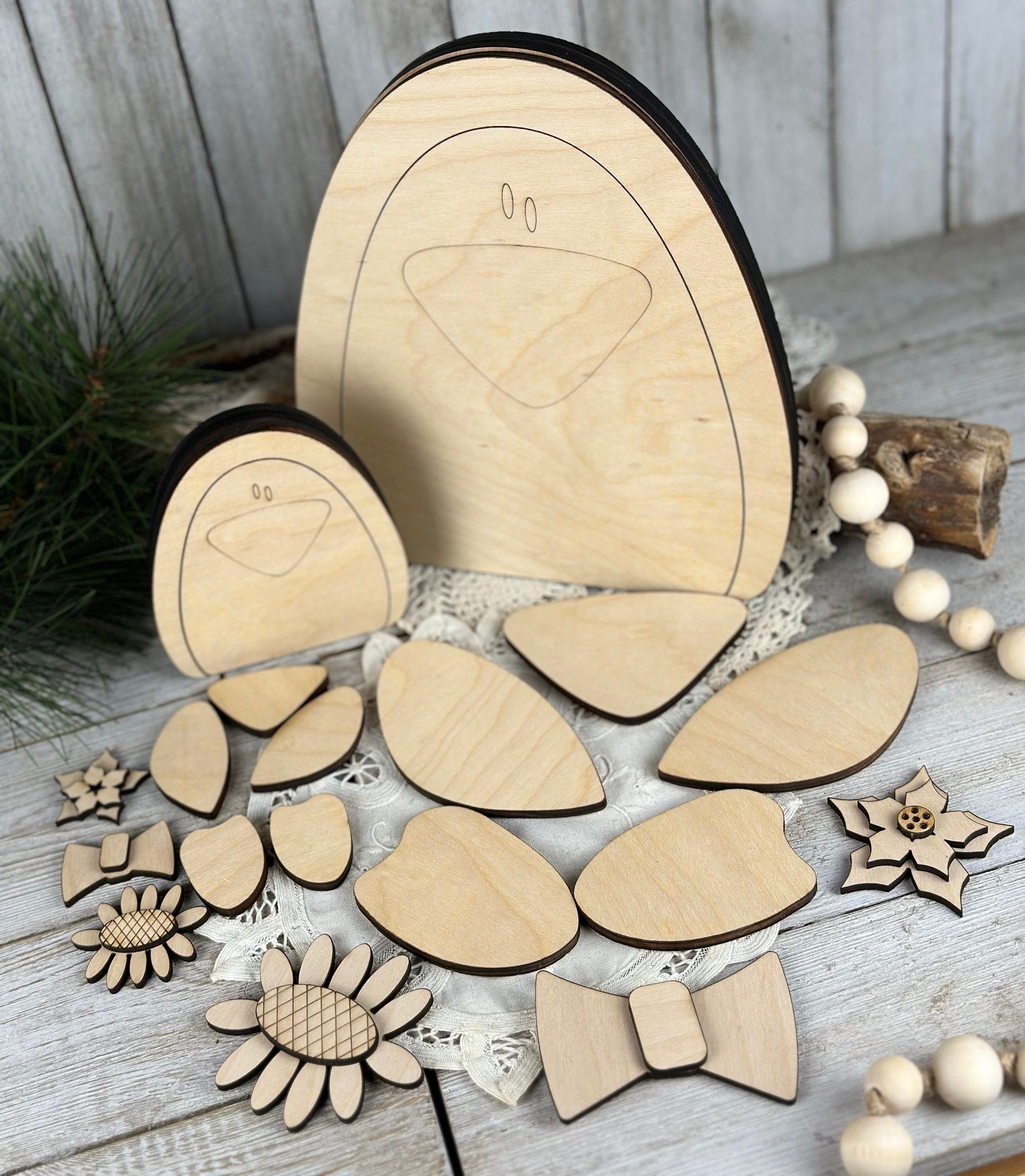 1 LARGE & 1 MINI Penguin DIY Kit Bundle Unique Winter Decor - Etsy