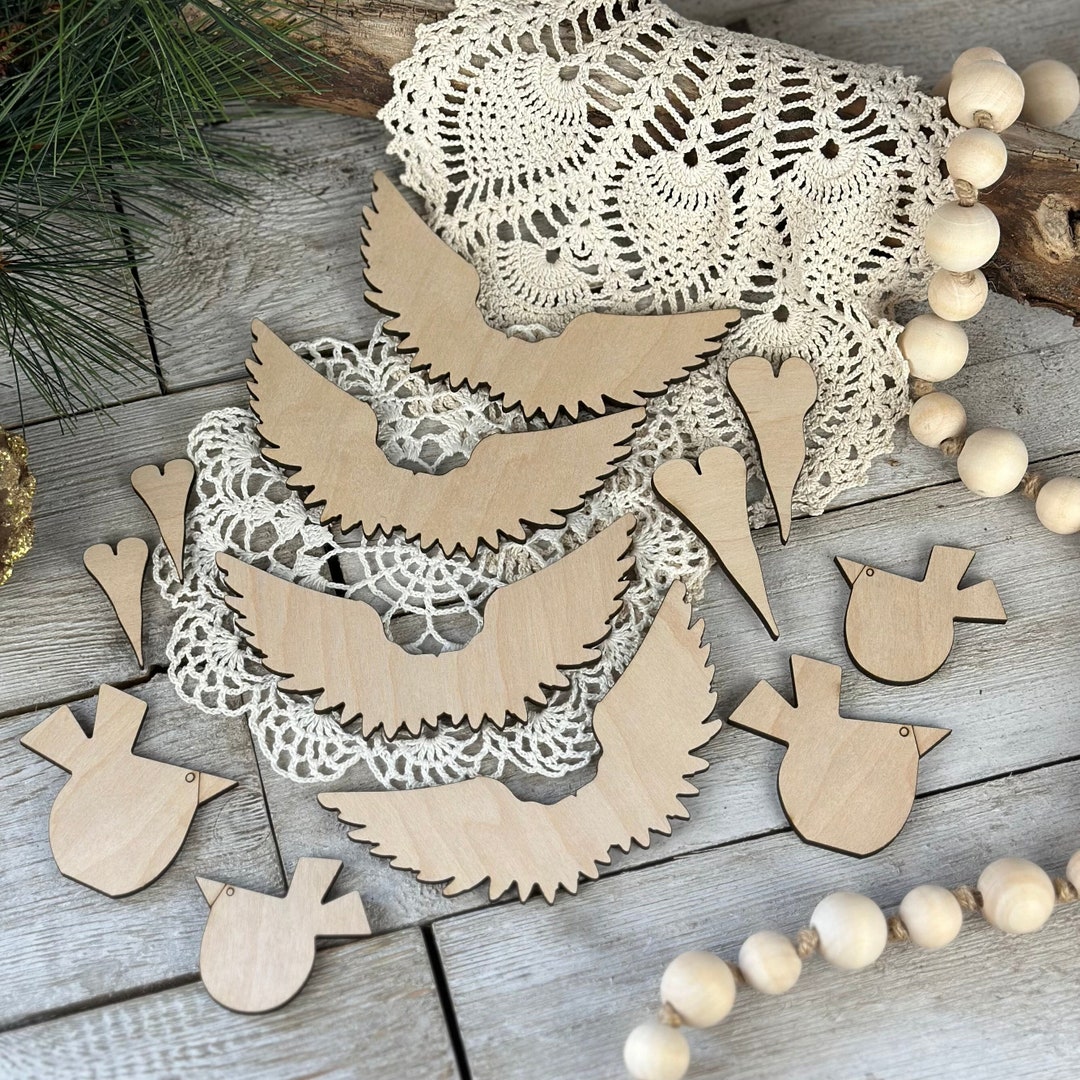 4 Sets of DIY Angel Wing Kits for Christmas Decor - Etsy