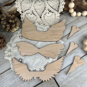 Wood Angel Wing DIY Kit Add-ons Rustic Farmhouse Faith Based Decor ...