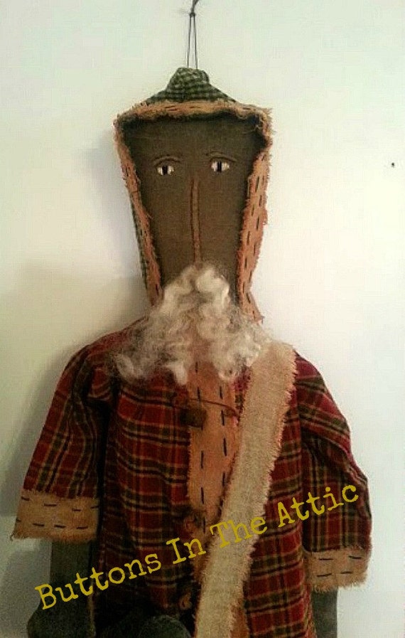 Items similar to Primitive Black Saint Nickolas Doll on Etsy