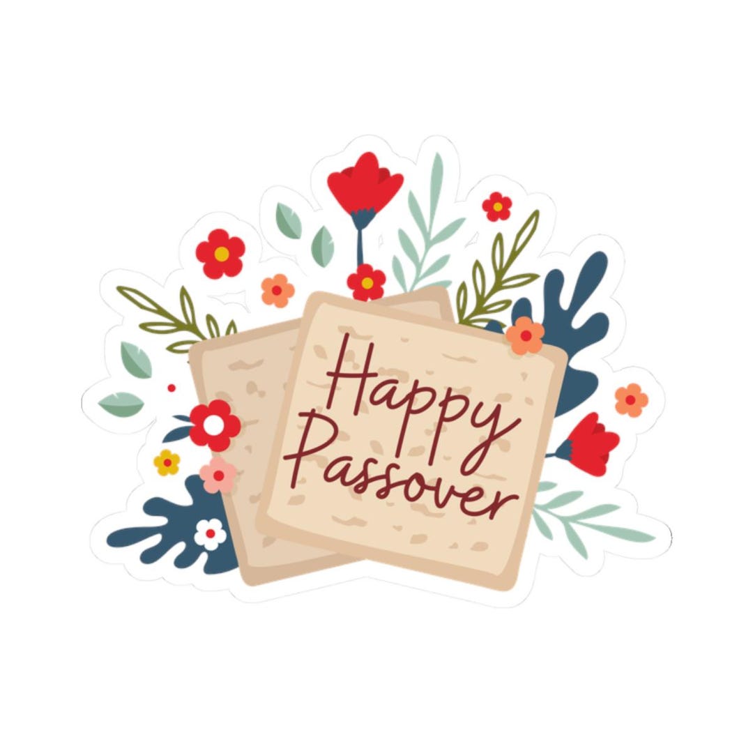 Happy Passover Kiss-cut Stickers, Jewish Celebration Stickers, Passover ...