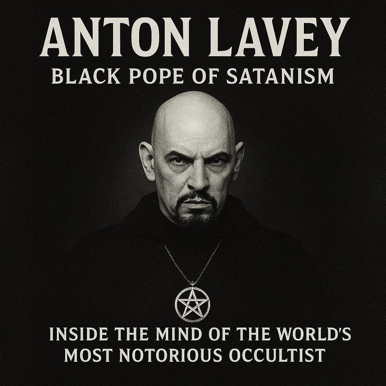 Anton Lavey Black Pope of Satanism Book | Occultist Biography | Church ...