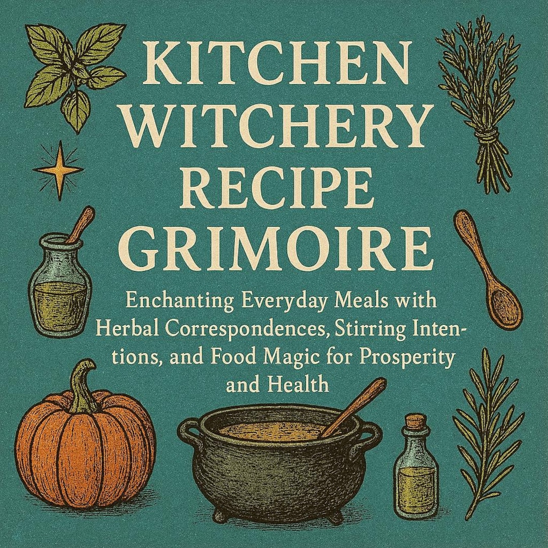 Kitchen Witch Recipe Grimoire | Herbal Magic Cooking Guide With Spells ...