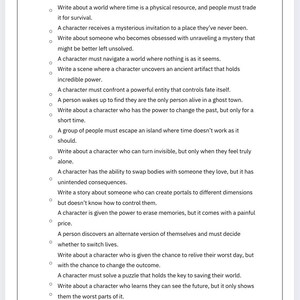 300 Creative Writing Prompts: Story Ideas & Exercises - Etsy