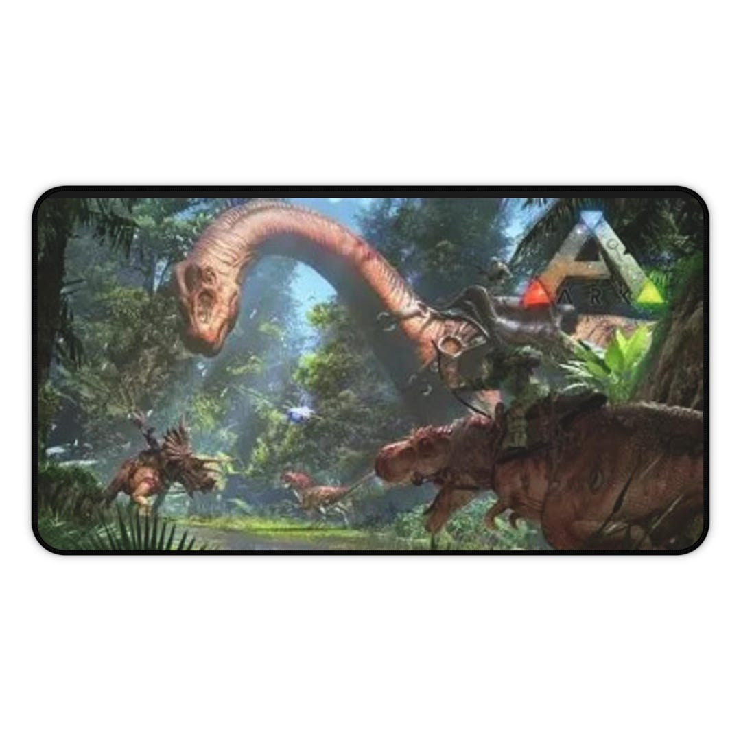 Ark Survival Evolved Dinosaur Scene Desk Mat | Brontosaurus, T-rex ...