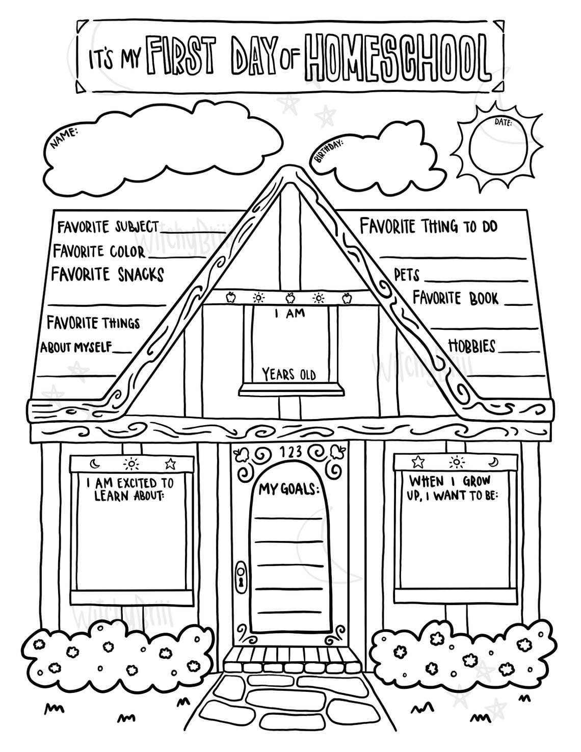 First Day of Homeschool Printable - Etsy