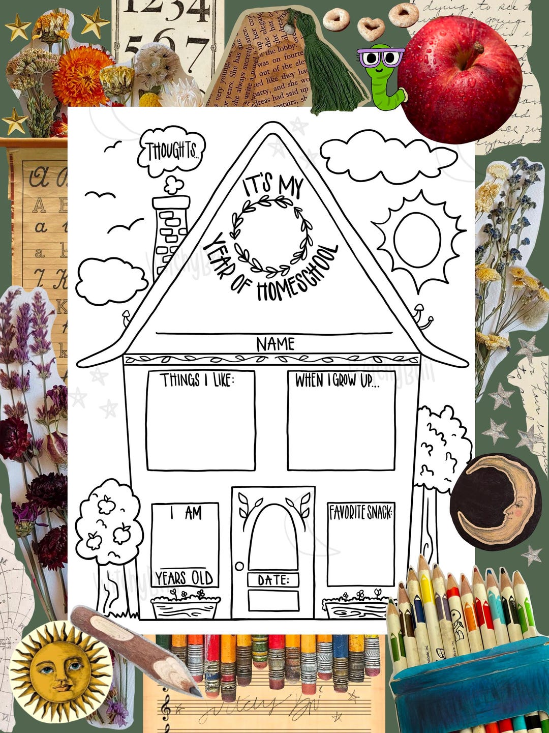 First Day of Homeschool Printable Fill-in Page - Etsy