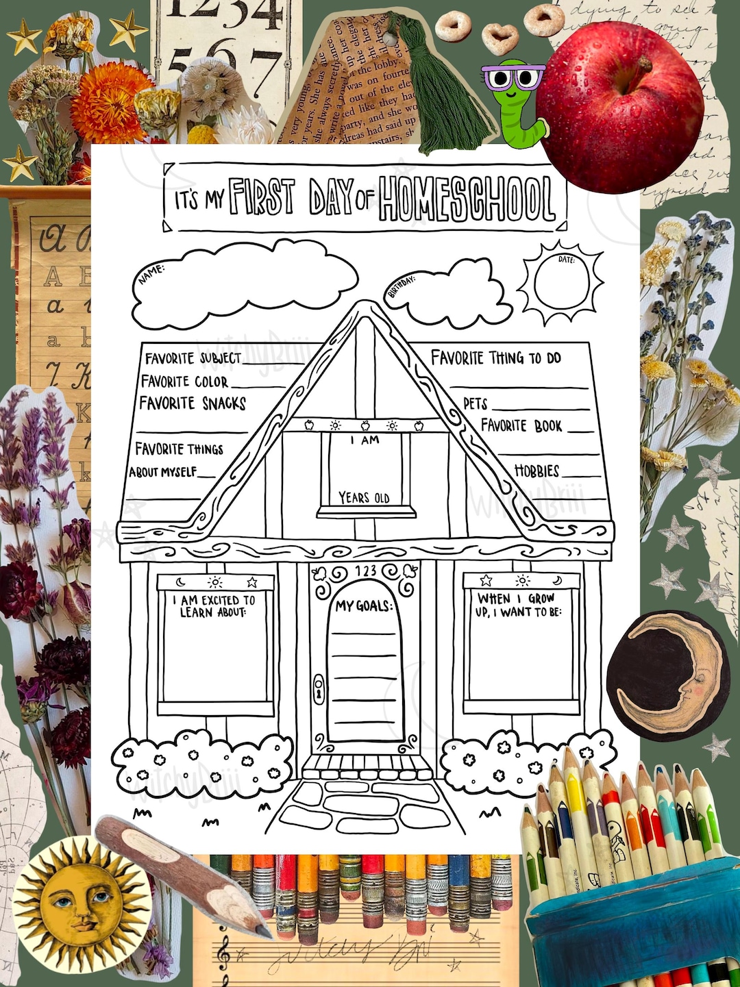First Day of Homeschool Printable - Etsy