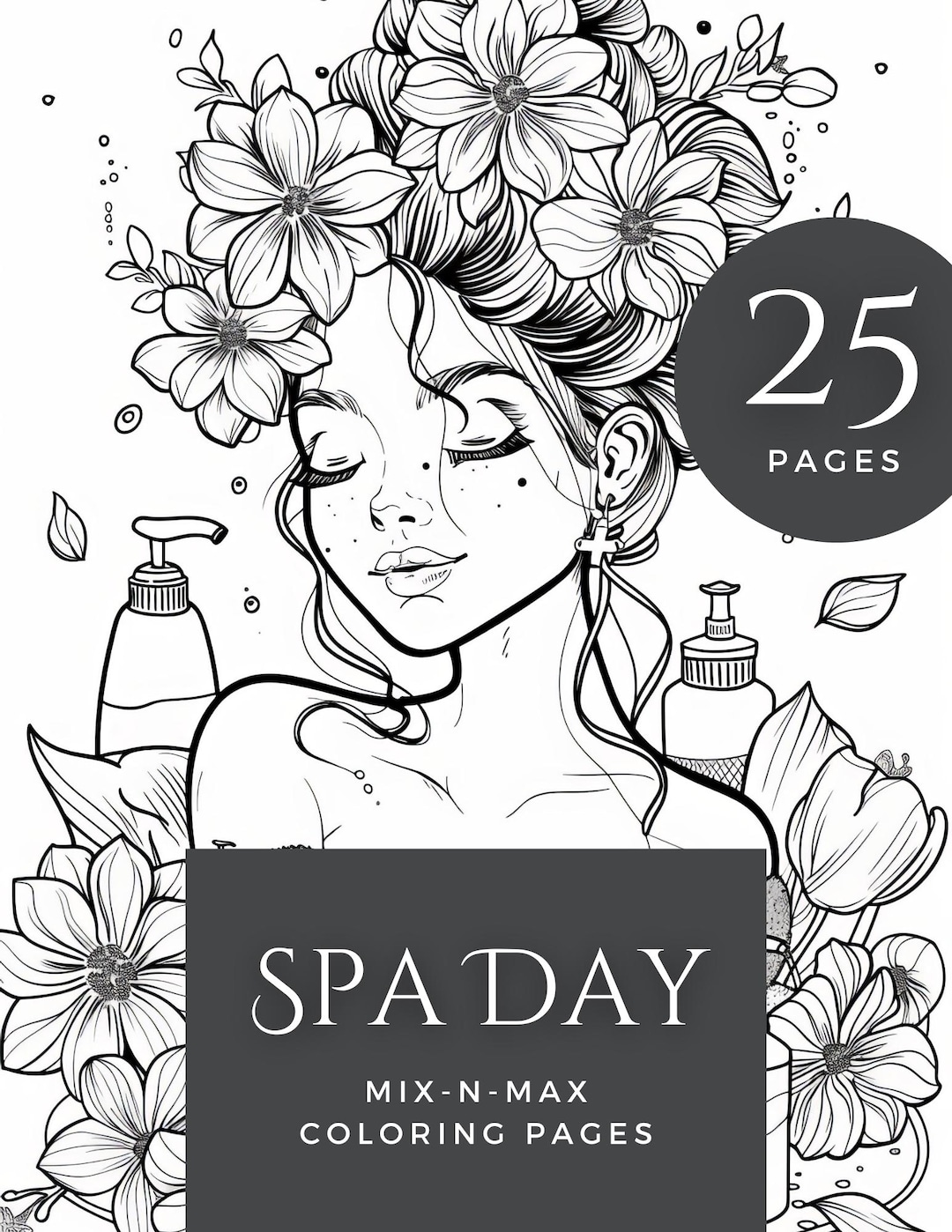 Spa Day Coloring Pages - Etsy