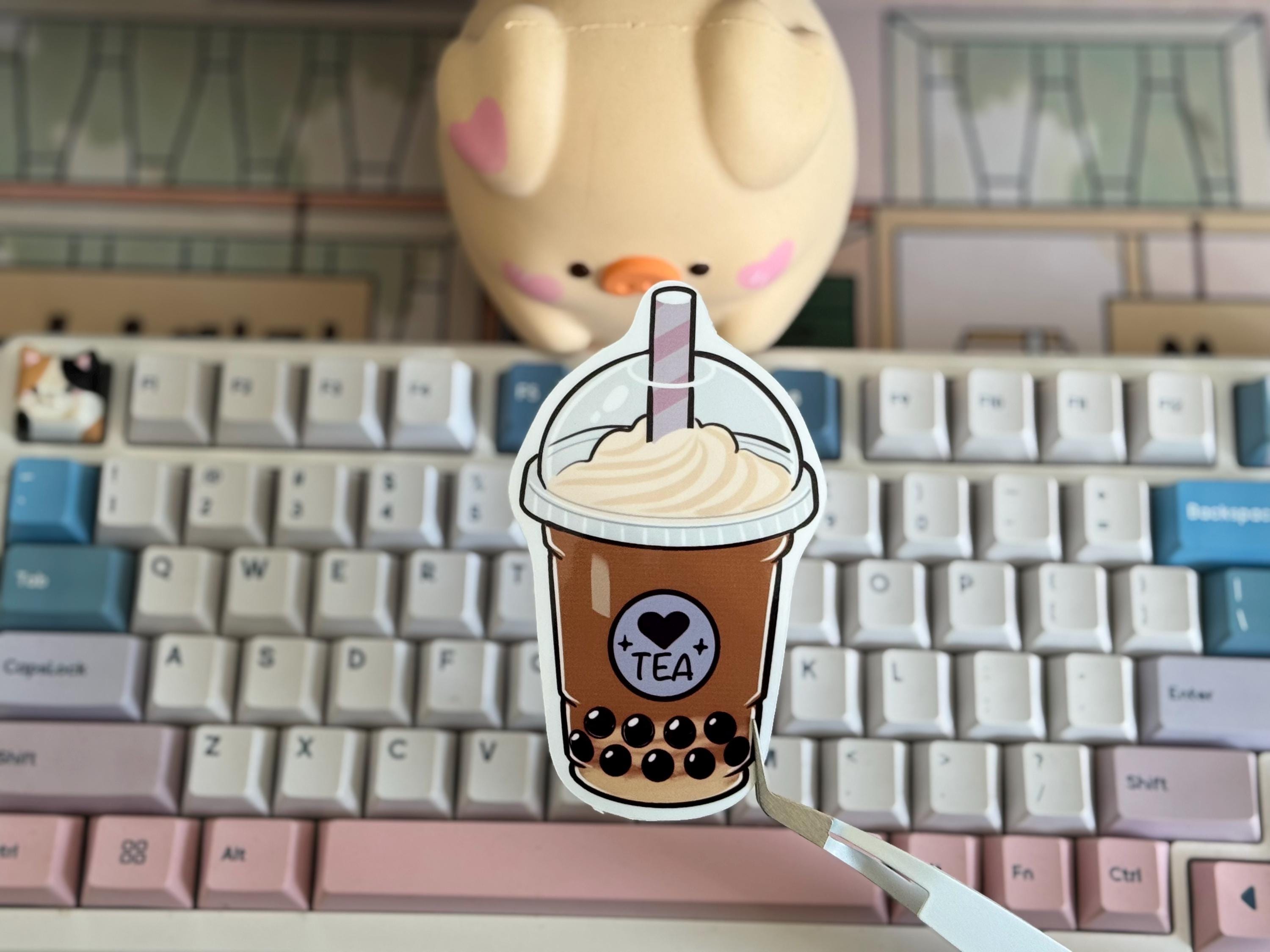 Boba Tea Sticker Kawaii Bubble Tea Vinyl Decal, Cute Milk Tea Sticker ...