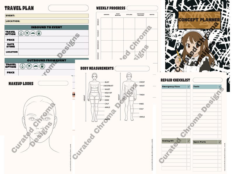 Printable Cosplay Planner: Costume & Comic Convention Organizer ...