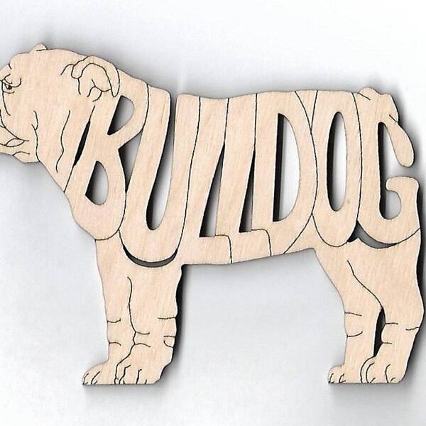 Laser Cut English Bulldog - Etsy