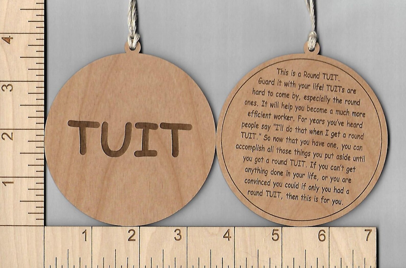 Round TUIT When You Get a Round to It Ornament Qty of 1 Wood Ornament ...