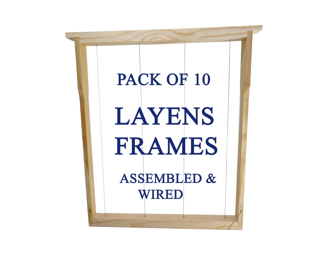 Layens Bee Hive Frames: Solid Wood, Fully Assembled (set of 10 - Etsy