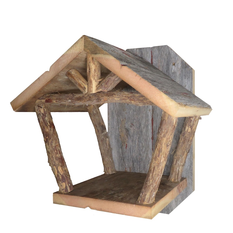 Robin Nesting Shelf, Made From Reclaimed Wood and Cedar Sticks, Nesting ...