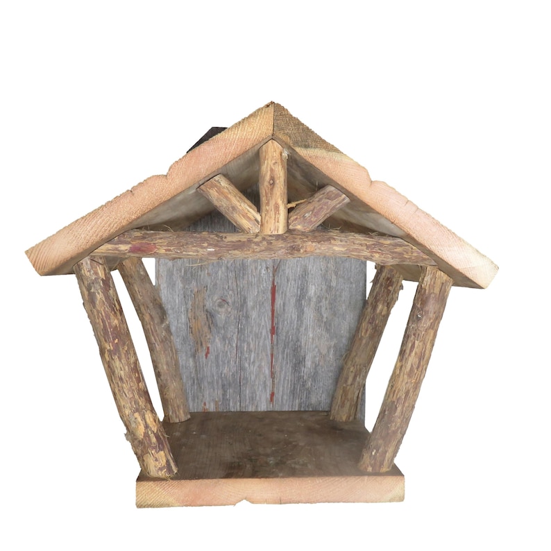 Robin Nesting Shelf, Made From Reclaimed Wood and Cedar Sticks, Nesting ...