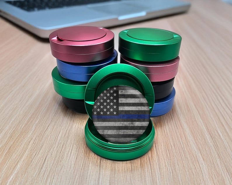 Metal Can, Snus Tin, Thin Blue Line Flag Snus Can, Police Snus Holder ...