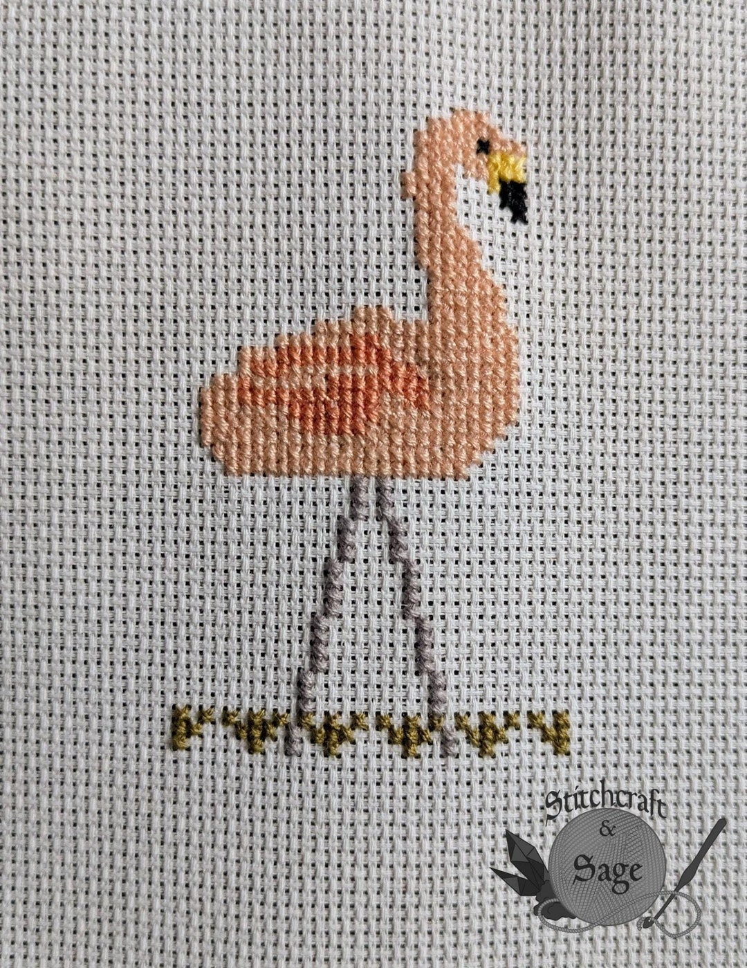 Lil Janis, the Mini Flamingo, Cross Stitch Pattern, Instant Download ...