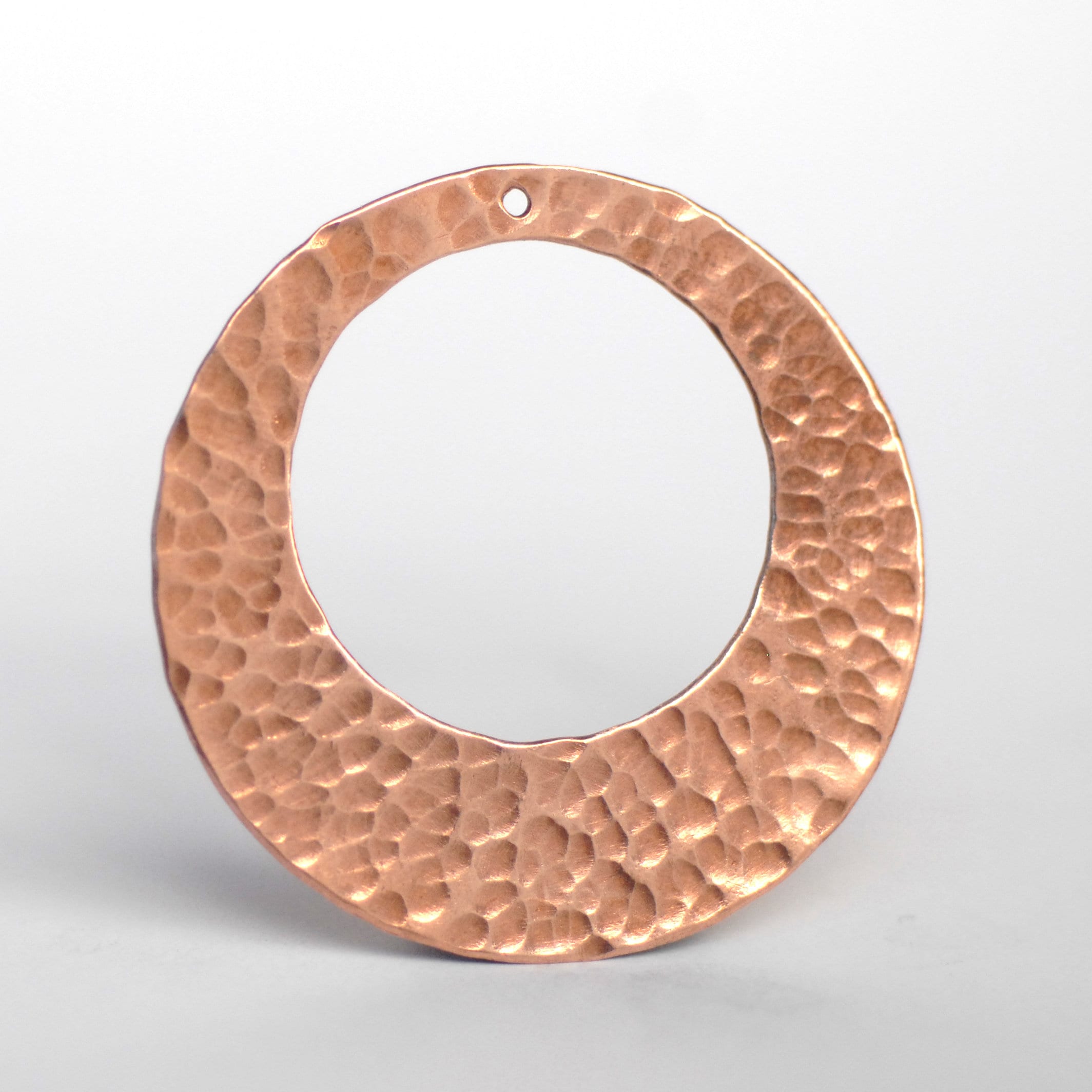 Hammered Copper Blanks, Round Hoops 40mm 26G for Pendants - Etsy