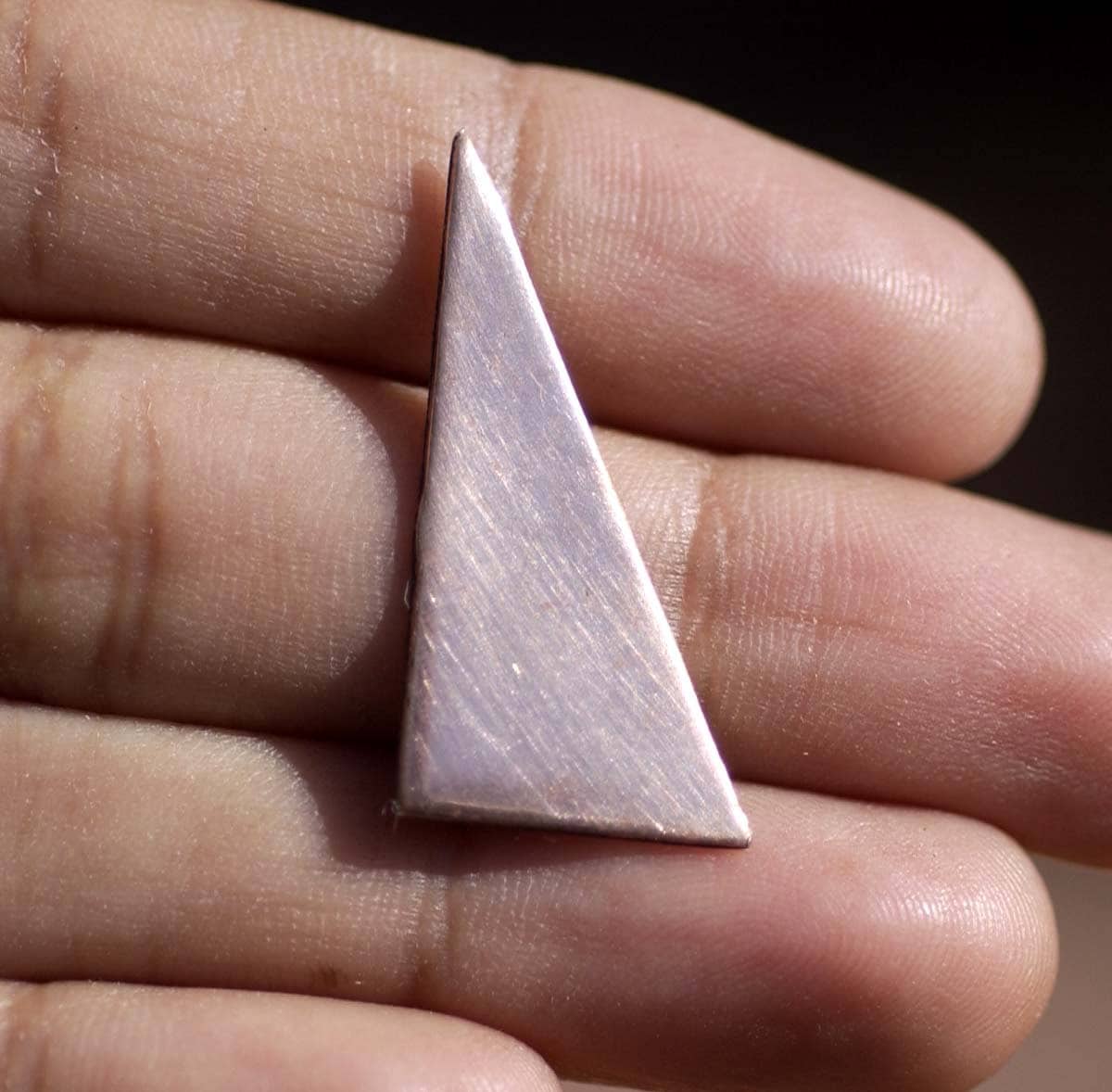 raw brass nickel silver 24g 22g 20g Geometric long Triangle shape 15mm ...