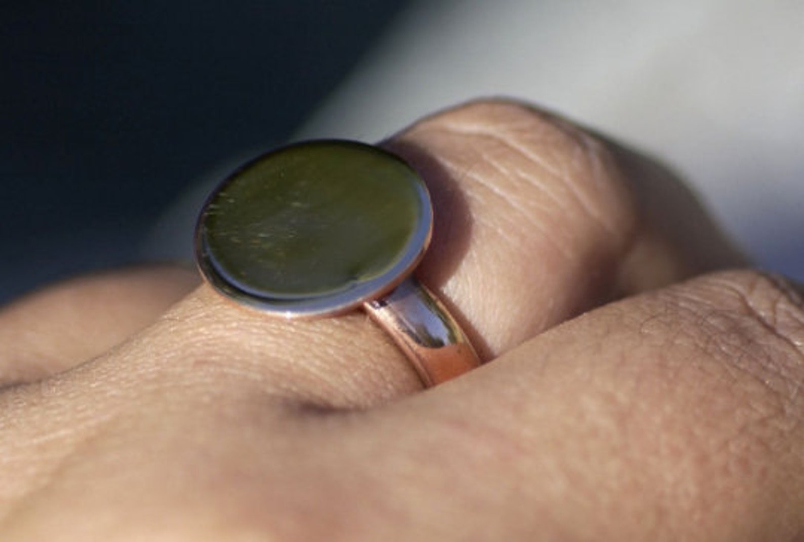 Ring Copper Ring Round Glue Pad for Gluing Size 7 or Any | Etsy