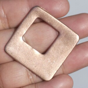 Copper 32mm Square on Square for Enameling Stamping Texturing Jewelry ...
