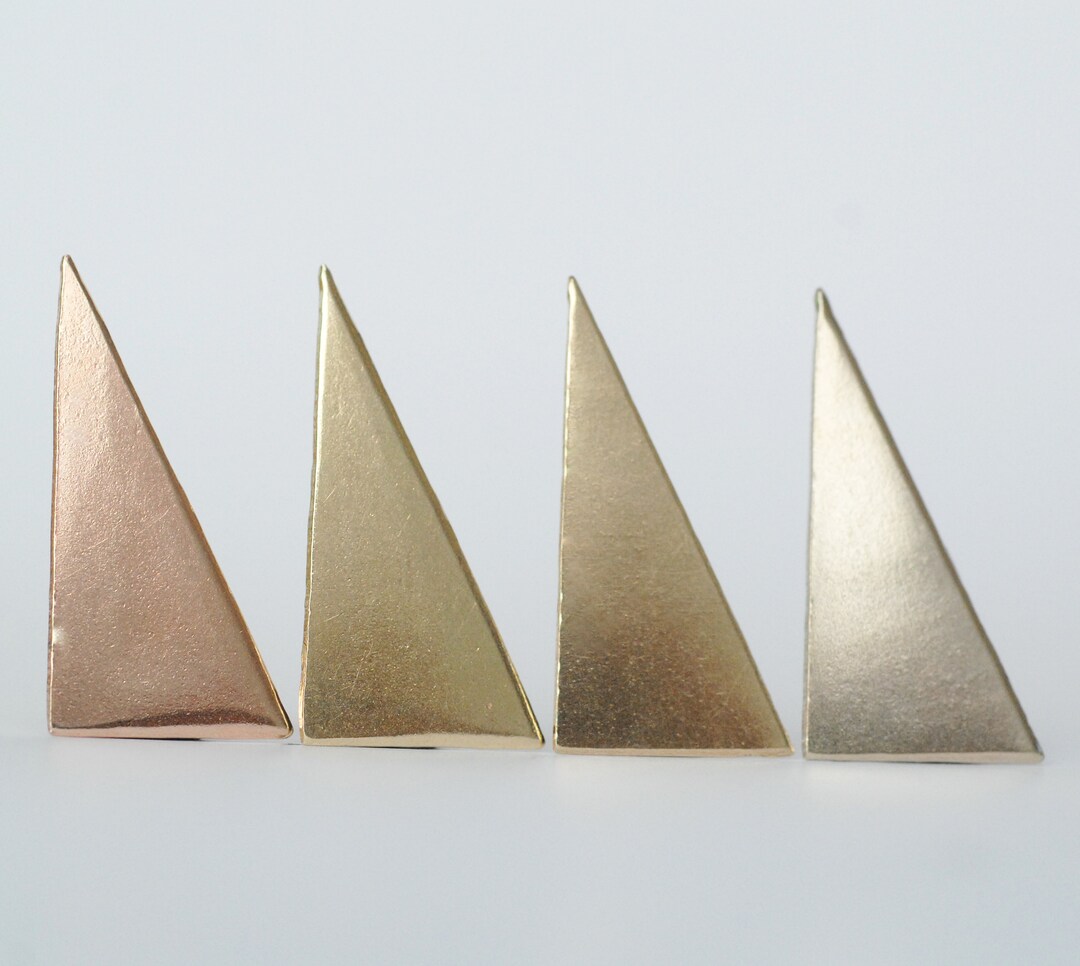 Geometric Long Triangle Shape 15mm X 30mm Solid Copper Blanks - Etsy