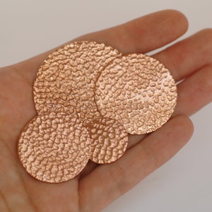 Solid Copper Round Disc Blanks 24 Gauge 24g Hammered Texture - Etsy