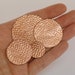 Solid Copper Round Disc Blanks 24 Gauge 24g Hammered Texture - Etsy