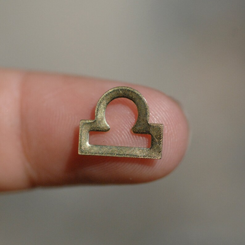 My MOST Tiny Libra Zodiac Sign Shapes 24g Mini Miniature Metal - Etsy