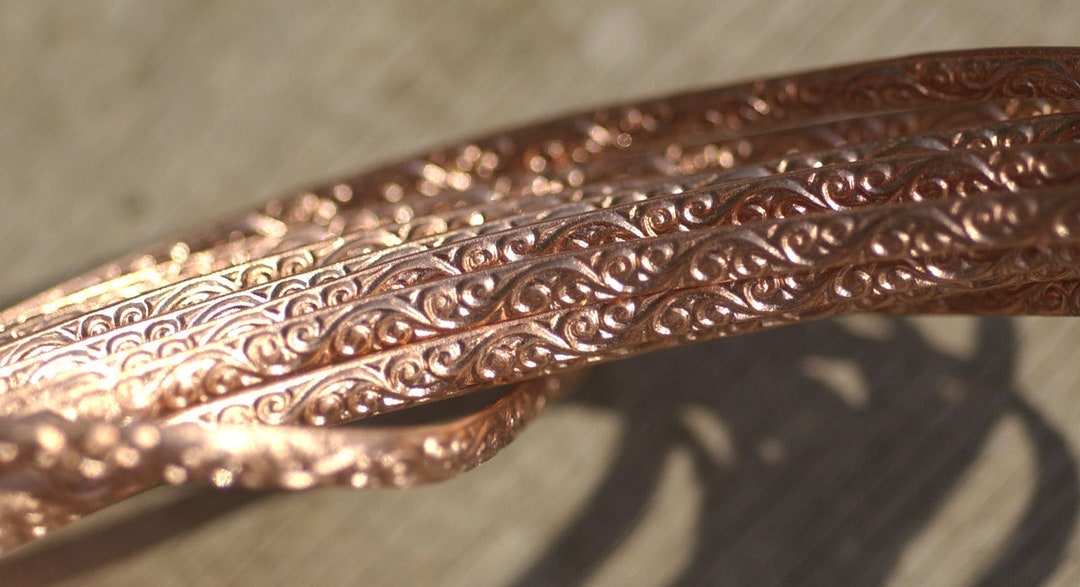 Solid Copper Gallery Wire, Flourish Patterned Wire for Making Rings 4mm ...
