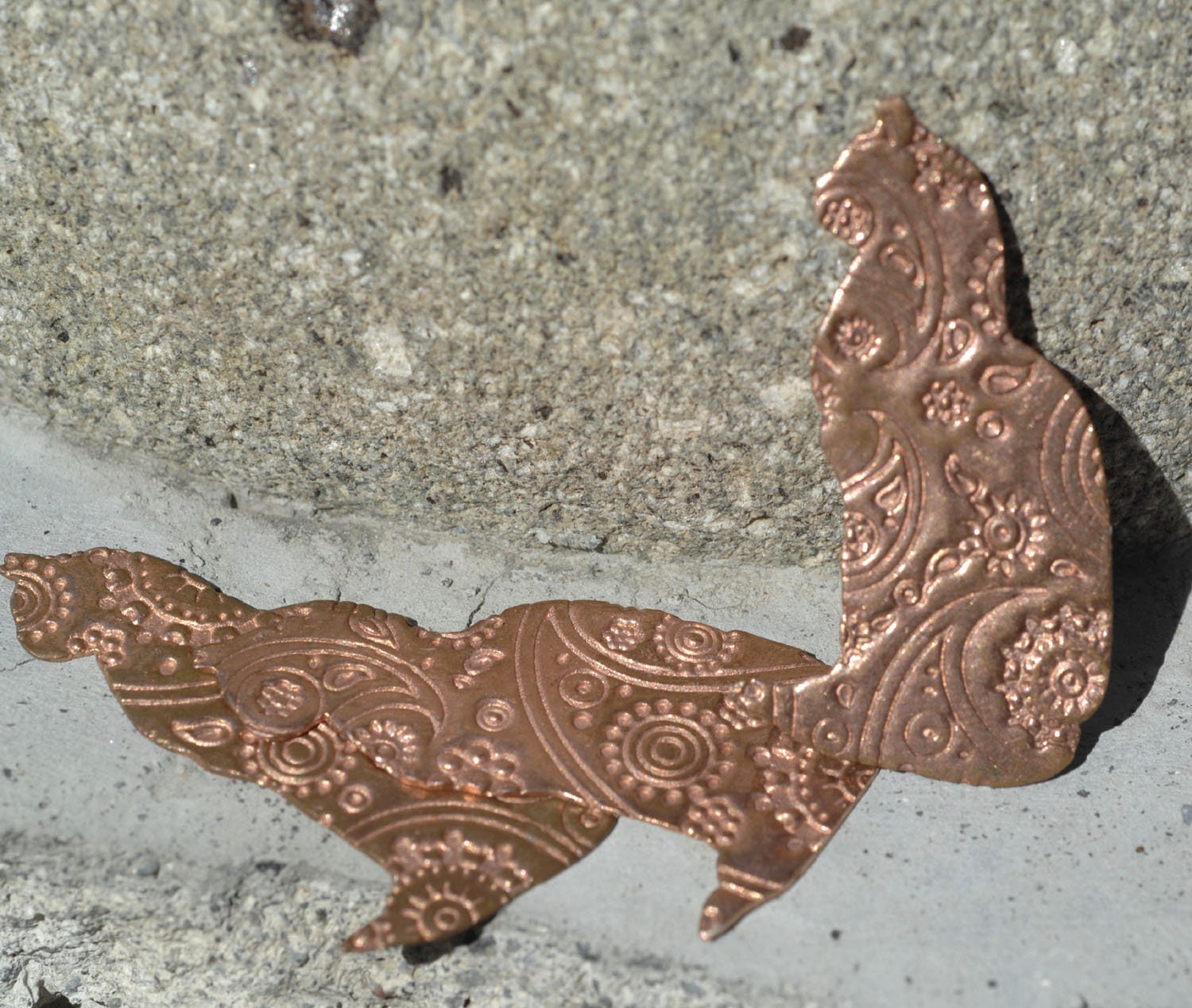 Cats 43mm X 24mm Paisley Cat Shaped 26g Solid Copper Blanks | Etsy